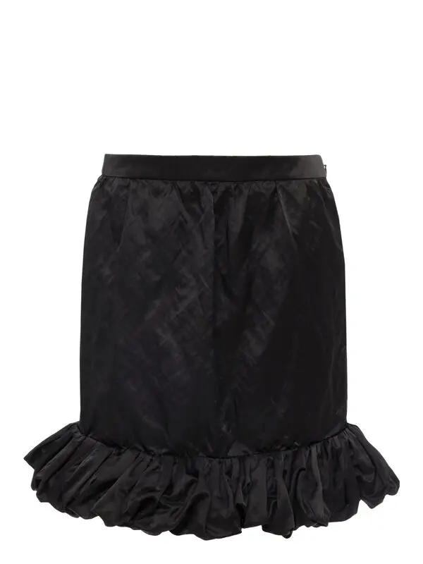 Chloé Ruffled Hem Mini Skirt - Black