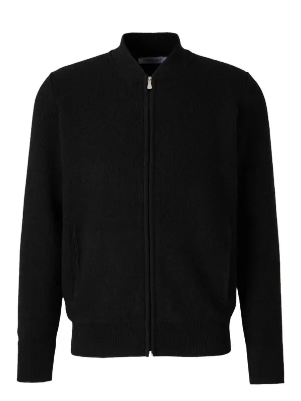 GRAN SASSO Long-sleeved Zip-up Cardigan - Black