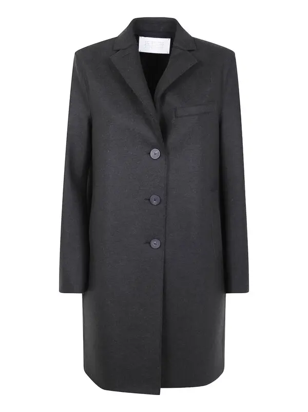 Harris Wharf London Button-fastening Wool Coat - Darkkhaki