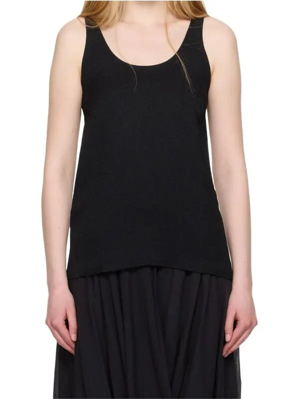 TOTEME Sabl Tank Top With Frayed Hem - Black