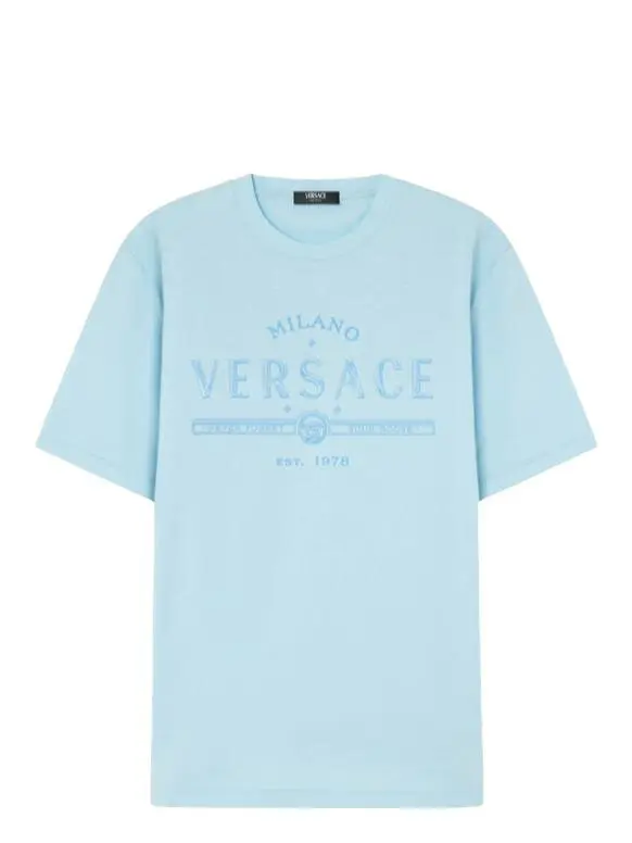 Versace Logo-print T-shirt - Blue