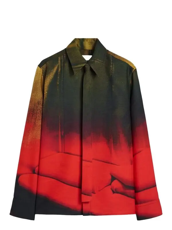 JIL SANDER Gradient Print Shirt - Red