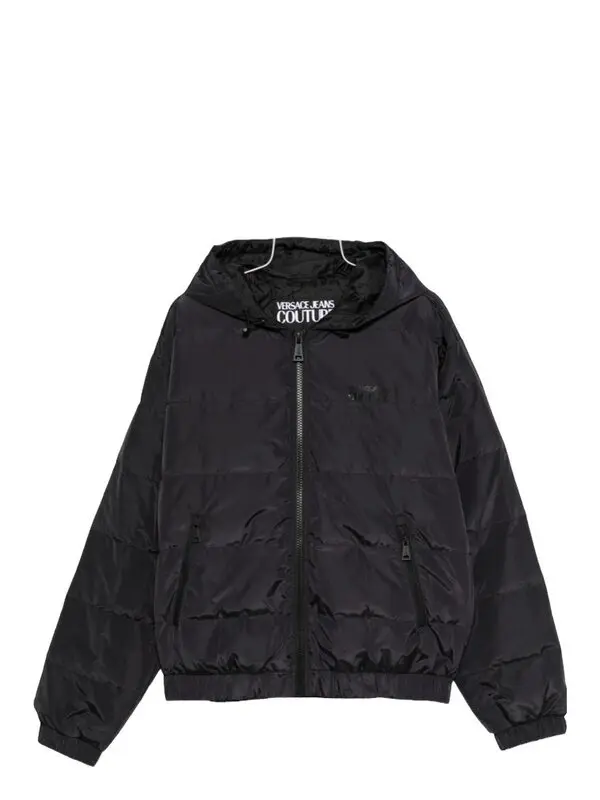 Versace Hooded Puffer Jacket - Black