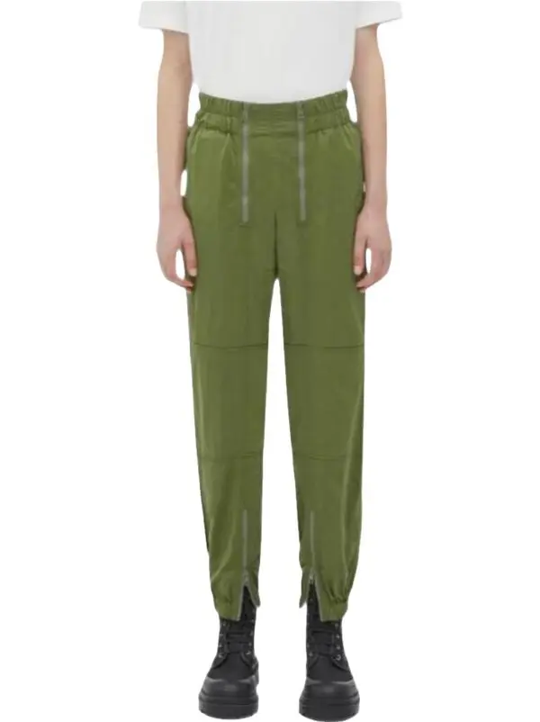 Bottega Veneta Zipper Detail Casual Pants - Green