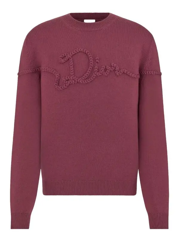 Dior Ribbon" Sweater - Wine Red