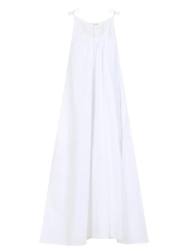 Co Gathered Halterneck Maxi Dress - White