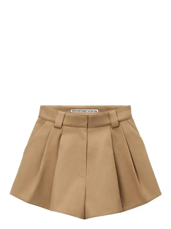 Alexander Wang High-rise Flared Shorts - Nude