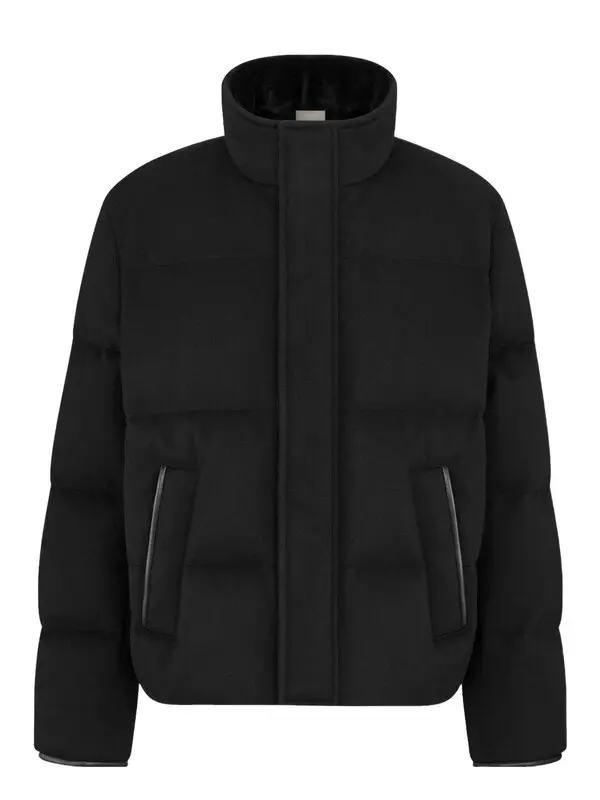 Dior Icons Down Jacket With Mink Collar - Black
