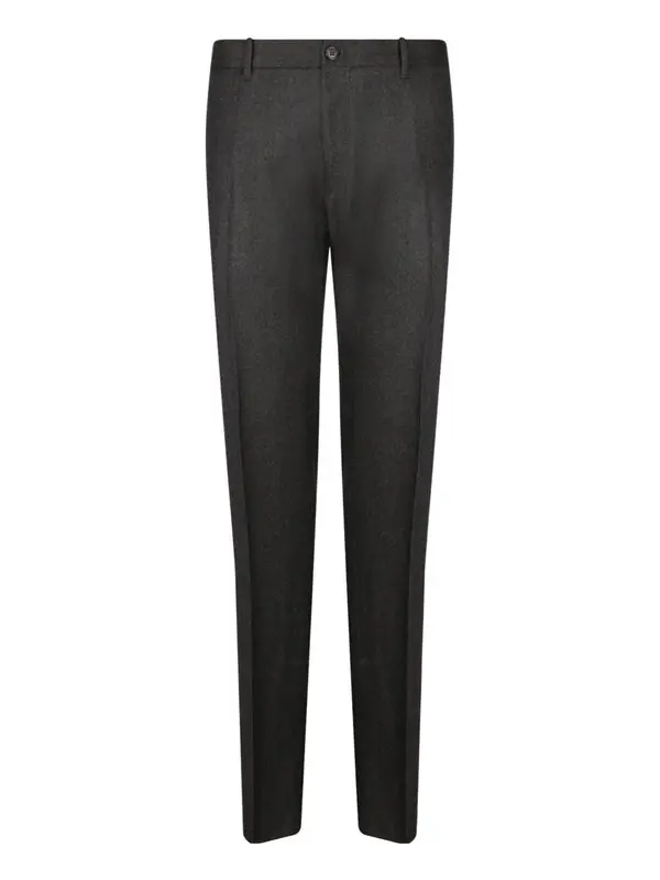 Incotex Slim Fit Wool Trousers - Black
