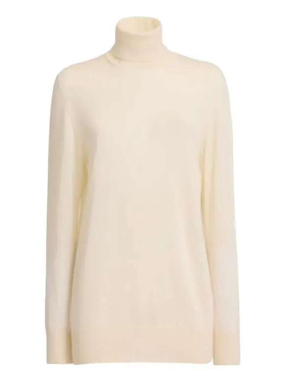 THE ROW Lizzy Knit Turtleneck Cashmere Sweater - Nude