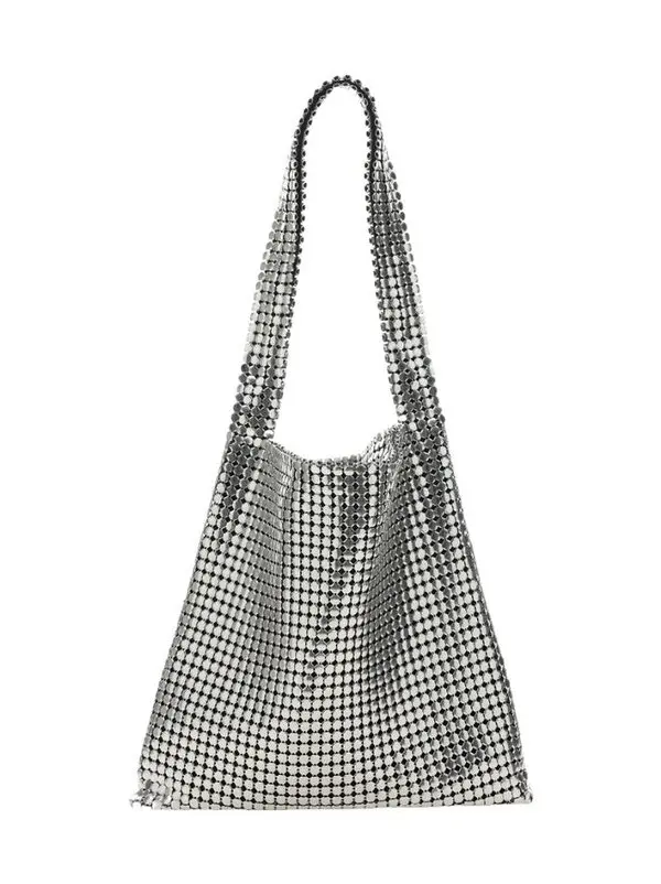 Rabanne Chainmail Detail Top Handle Bag - Gray