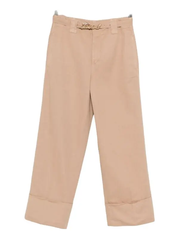 TWINSET Belted Cuffed Pants - Nude
