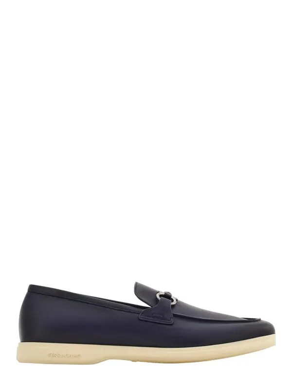 FERRAGAMO Gancini-plaque Loafers - Black