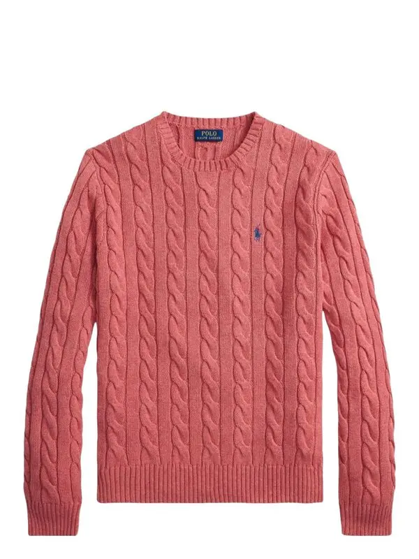 Polo Ralph Lauren Cable Knit Crewneck Sweater - Red