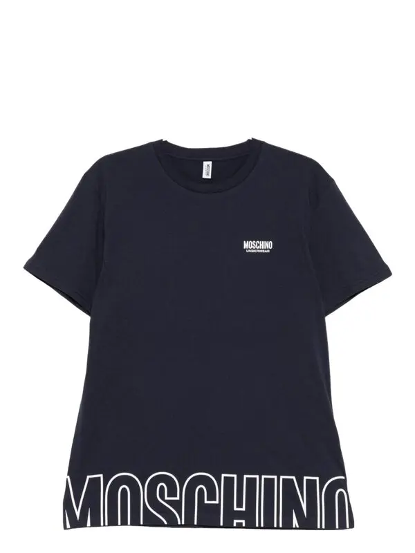 Moschino Logo-detail Cotton T-shirt - Black