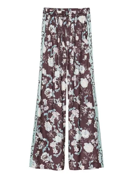 FORTE_FORTE Peonia My Love Jacquard Trousers - Chocolat