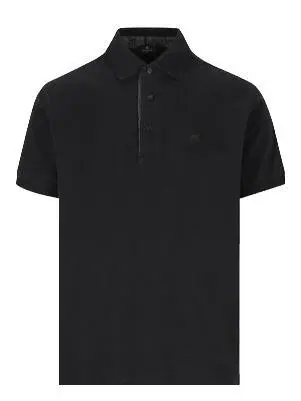 Etro Logo Embroidered Polo Shirt - Black