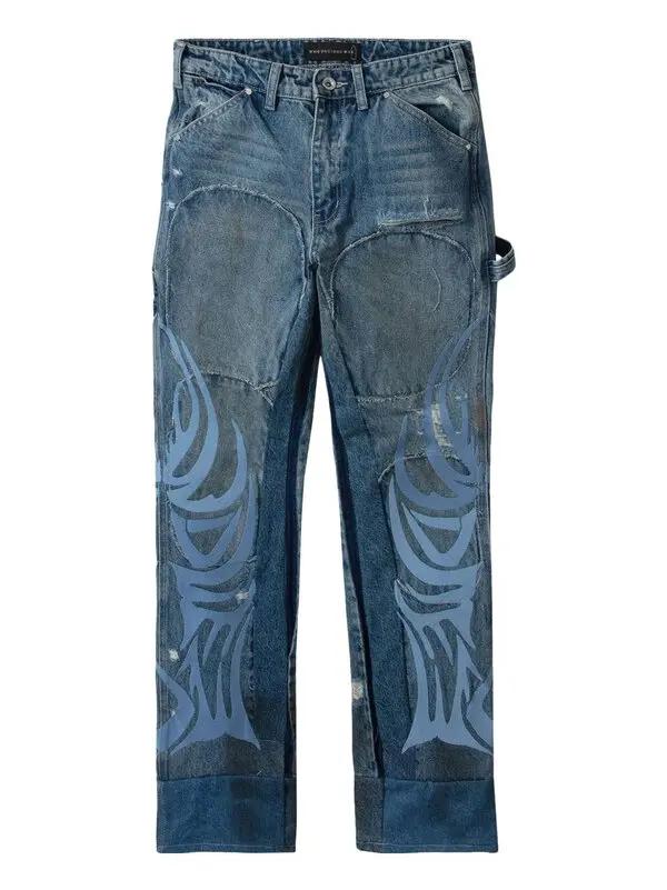 WHO DECIDES WAR Wdw Winged Carpenter Jeans - Sky
