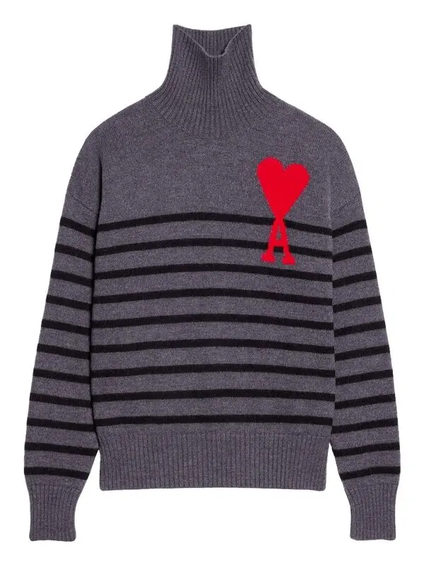 Ami De Coeur Striped Jumper - Black