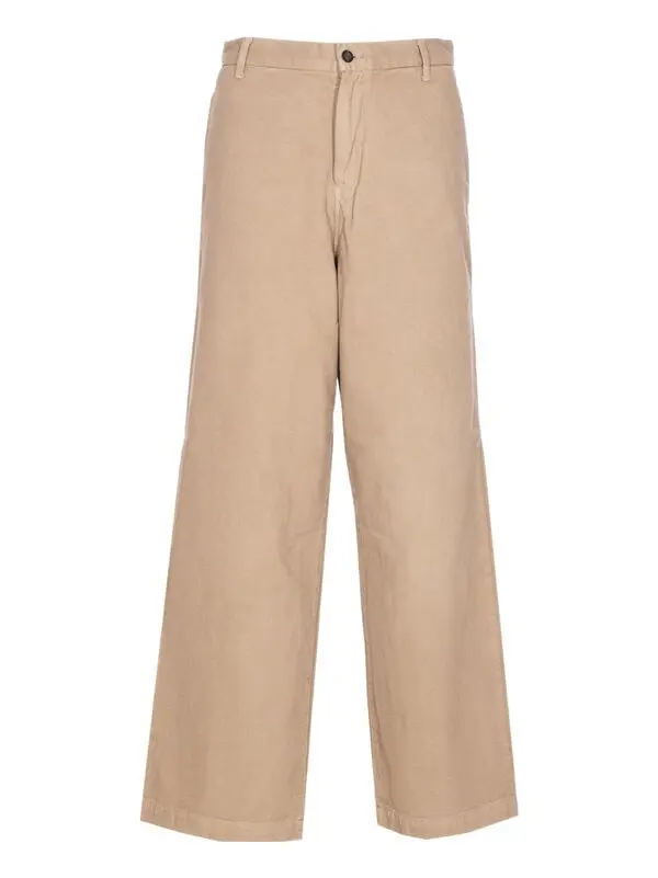 AMISH SUPPLIES Wide-leg Washed Jeans - Beige