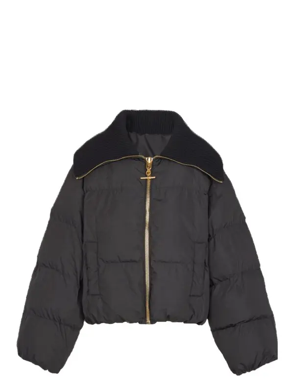 Balmain T-bar Zipped Padded Jacket - Black