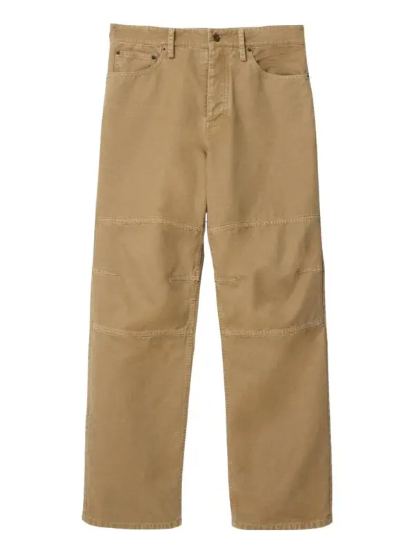 Burberry Embroidered Wide-leg Trousers - Hebden Brown