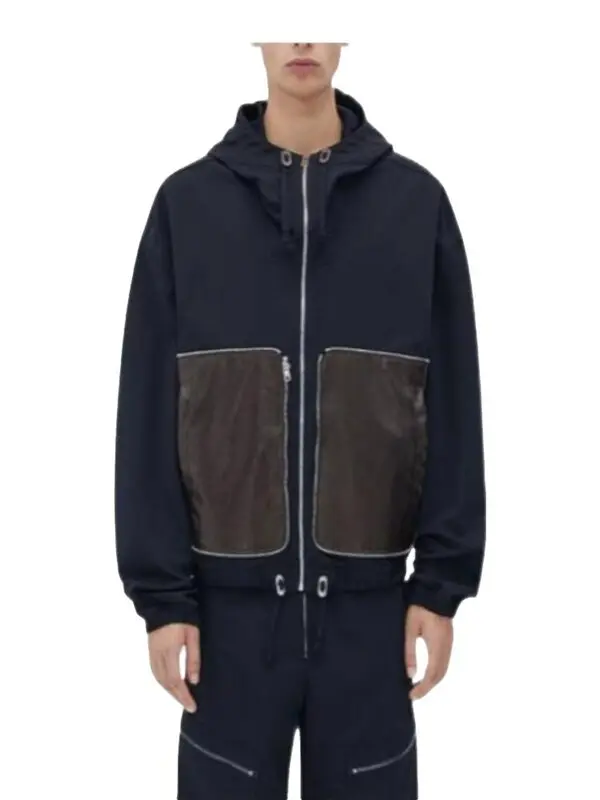 Bottega Veneta Packable Zip-up Jacket - Black