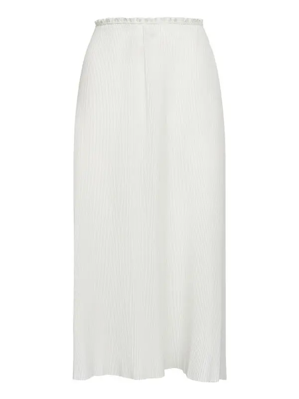 Co Pleated Asymmetric Skirt - White