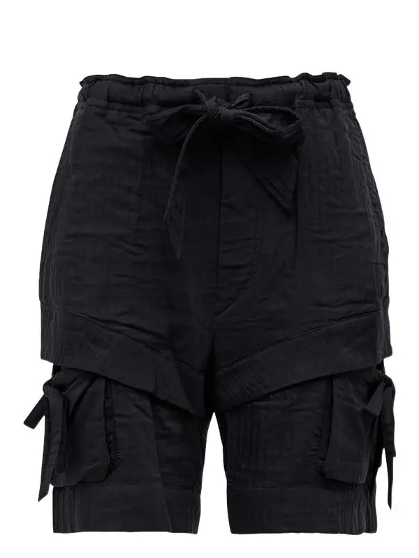 Isabel Marant Étoile Tie Detailed Cargo Shorts - Black