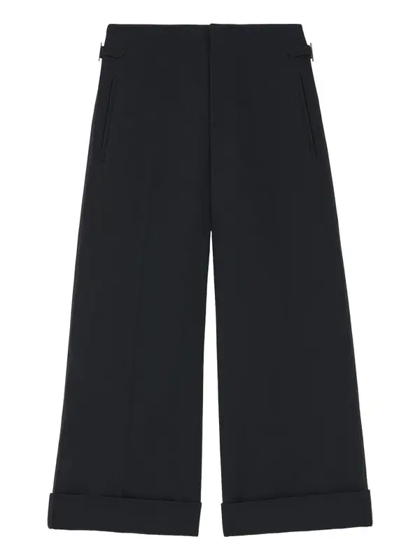 Alexander McQueen Wide Leg Trousers - Black