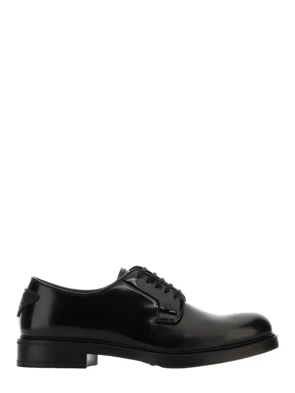 Prada Lace-up Derby Shoes - Black