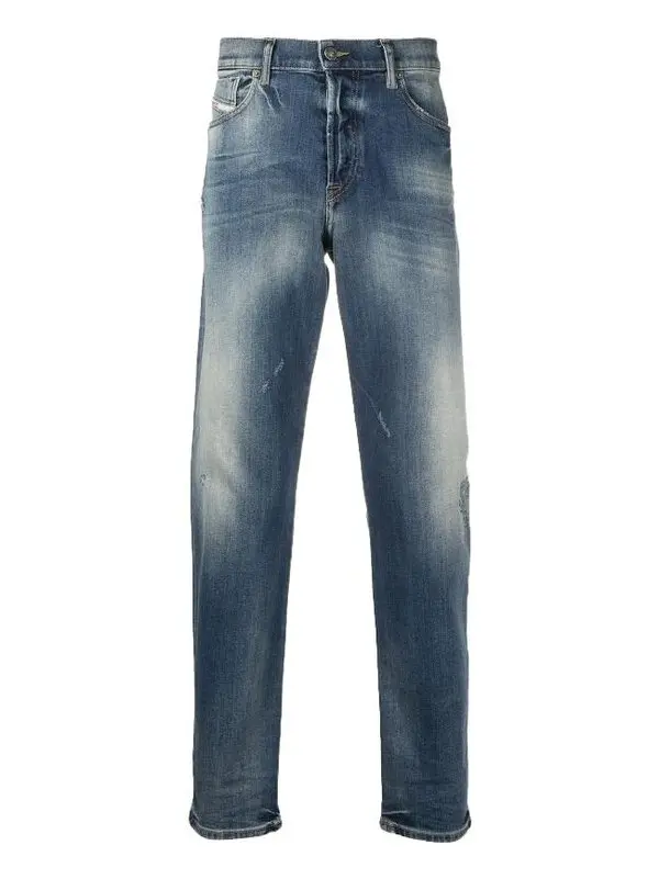 DIESEL® High-rise Straight-leg Jeans - Blue