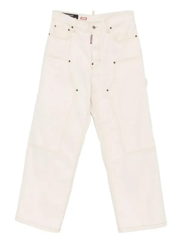 Dsquared2 Studded Panelled Jeans - Off White