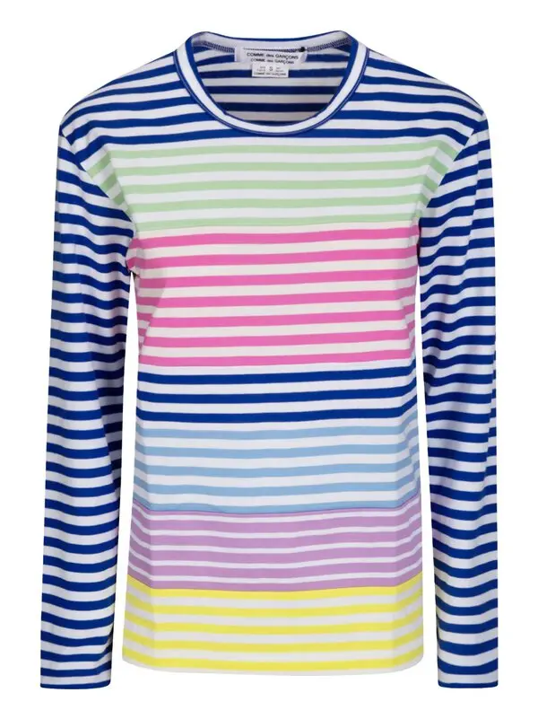 Comme Des Garçons Striped Long Sleeve T-shirt - Multicolor