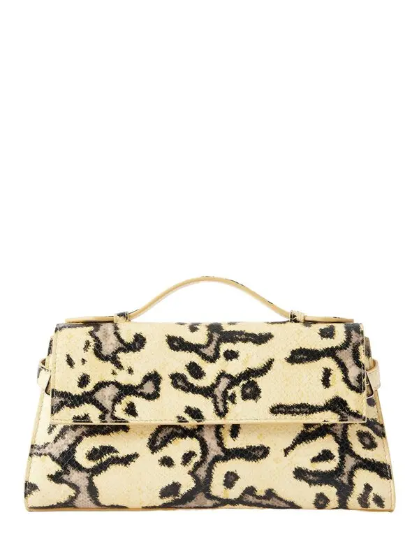 Proenza Schouler Tate Snakeskin Leather Shoulder Bag - Nude