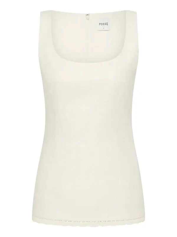 Posse Effi Lace-trim Top - Cream