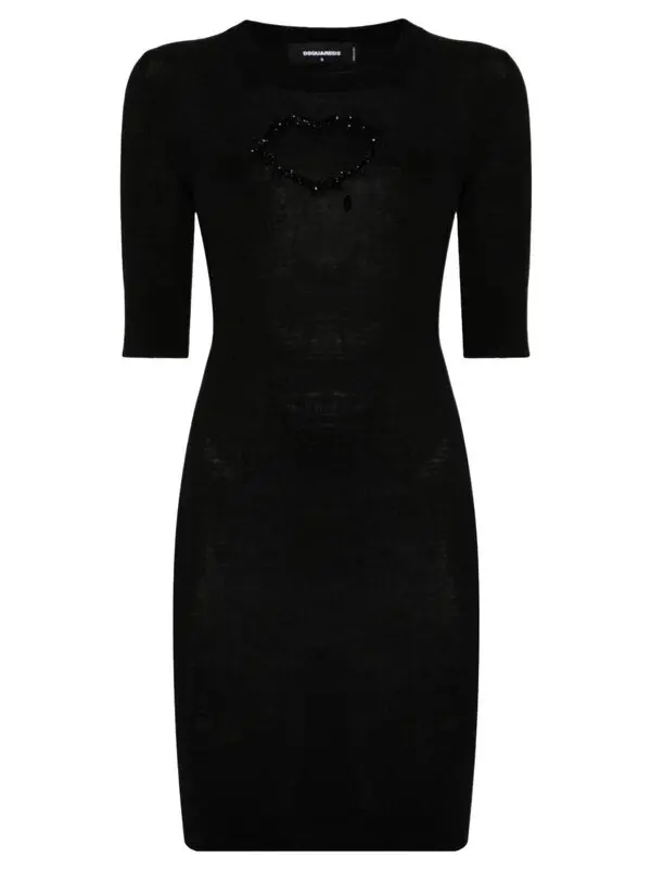 Dsquared2 Embellished Mini Dress - Black