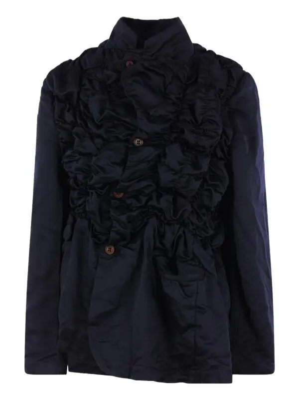 Comme Des Garçons Long Sleeve Jacket - Navy Blue