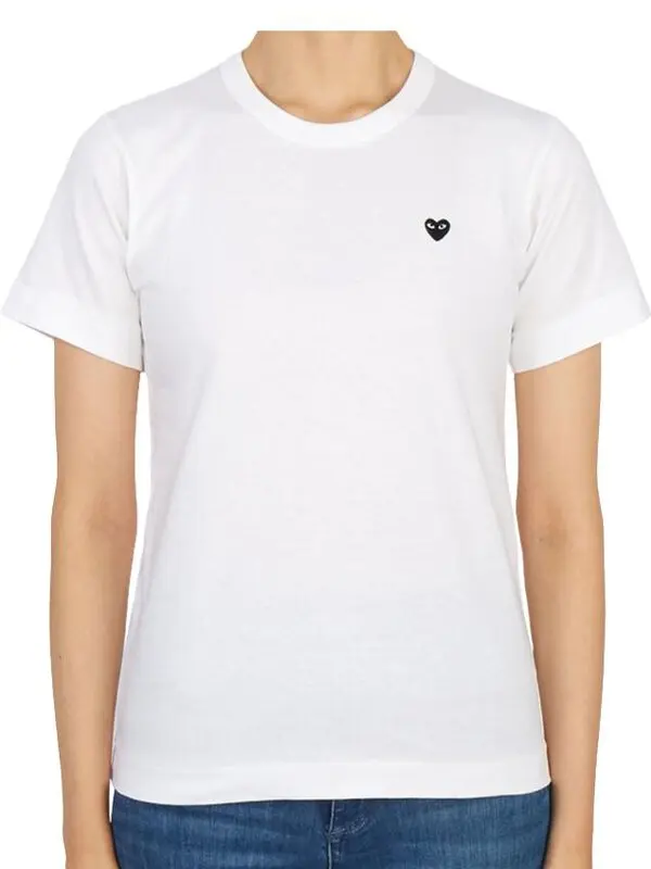 Comme Des Garçons Crew Neck T-shirt With Logo - White