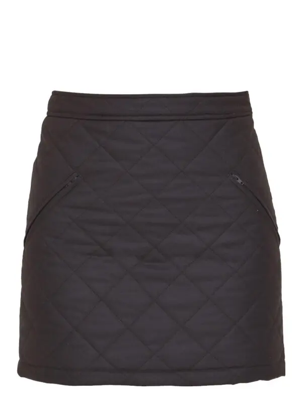Burberry Diamond Quilted Mini Skirt - Black