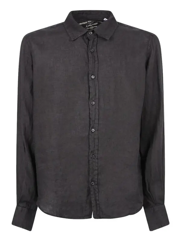 ORIGINAL VINTAGE Dark Gray Slim Shirt - Black