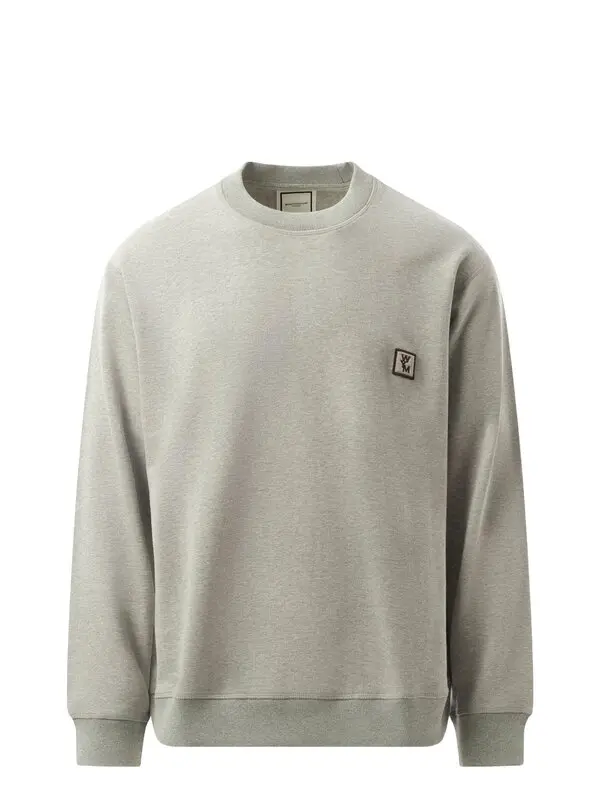 WOOYOUNGMI Round-collar Long-sleeve Hoodie - Gray