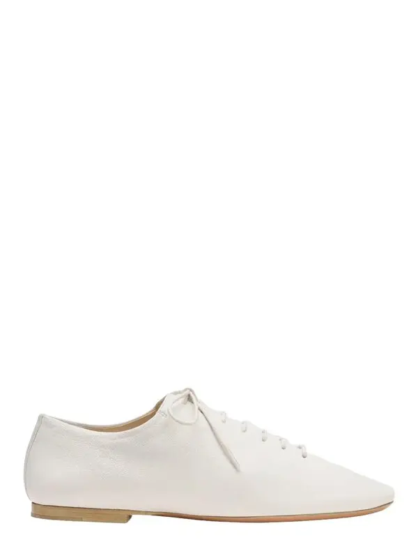 LEMAIRE Leather Lace-up Derby Flats - White