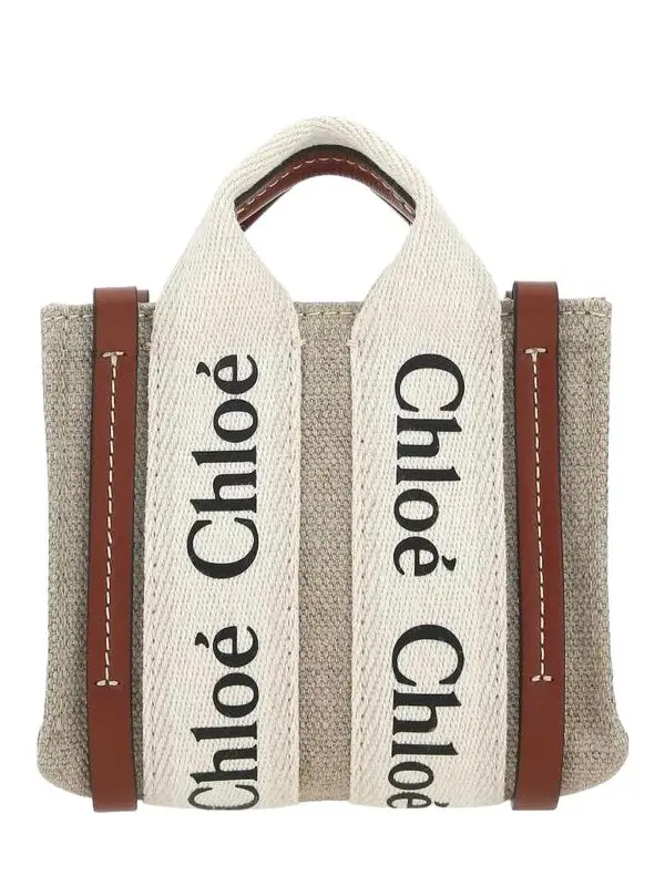 Chloé Woody Micro Tote Bag - Nude