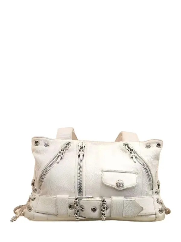 Chrome Hearts Zip Detail Tote Bag - White