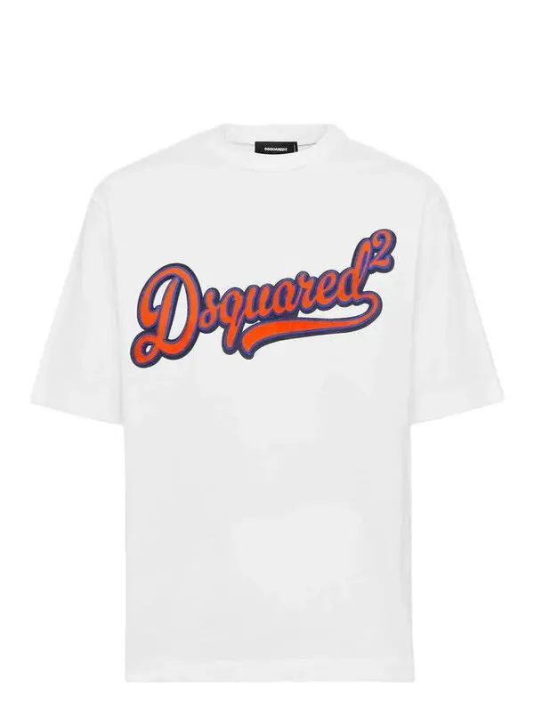 Dsquared2 Logo Patch Crewneck T-shirt - White