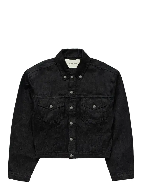 ENTIRE STUDIOS Shrunken Denim Jacket Raw - Black