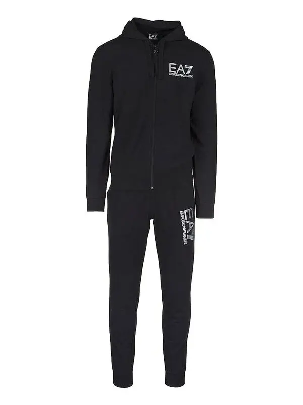 EA7 Logo Details Sports Suit - Black