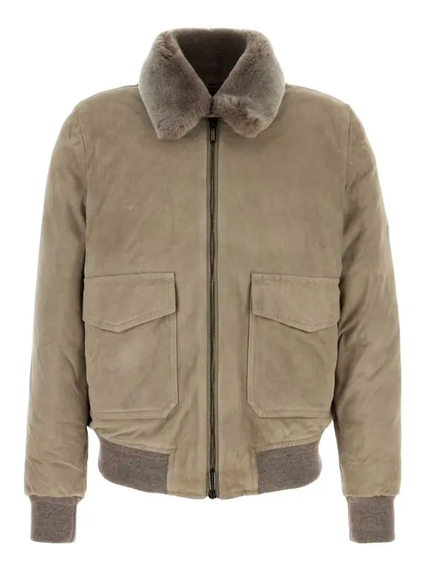 MOORER Antenore Bomber Down Jacket - Brown