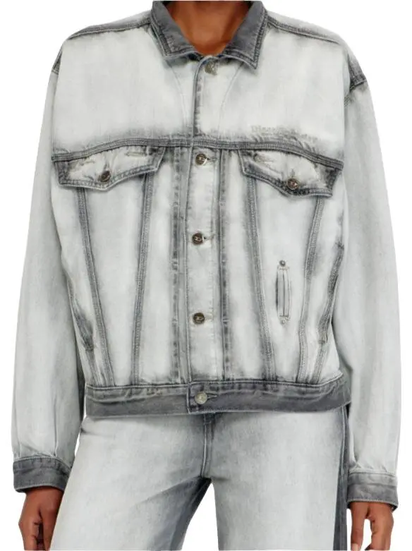 DIESEL® D-denver-fsi Trucker Jacket - Light Gray